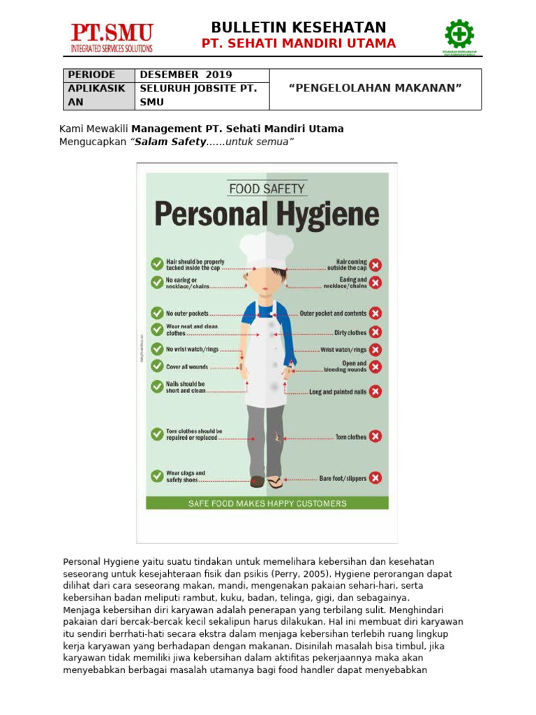 Pentingnya Personal Hygiene di Tempat Kerja | PDF