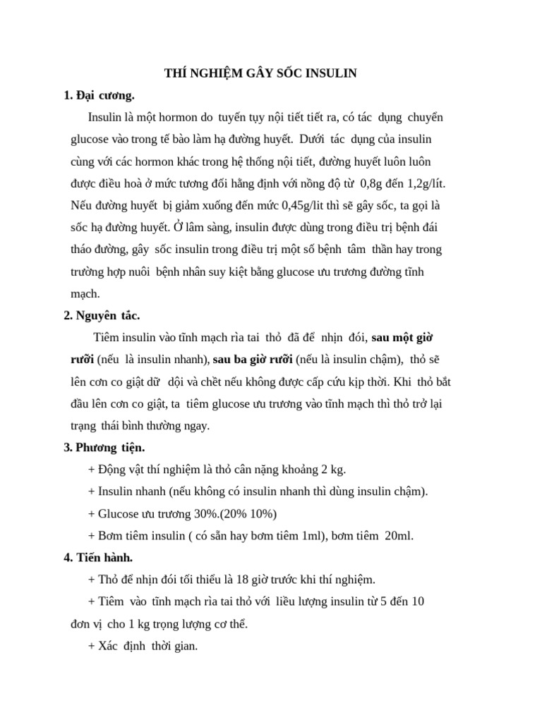 TT Sinh Lý Insuline | PDF