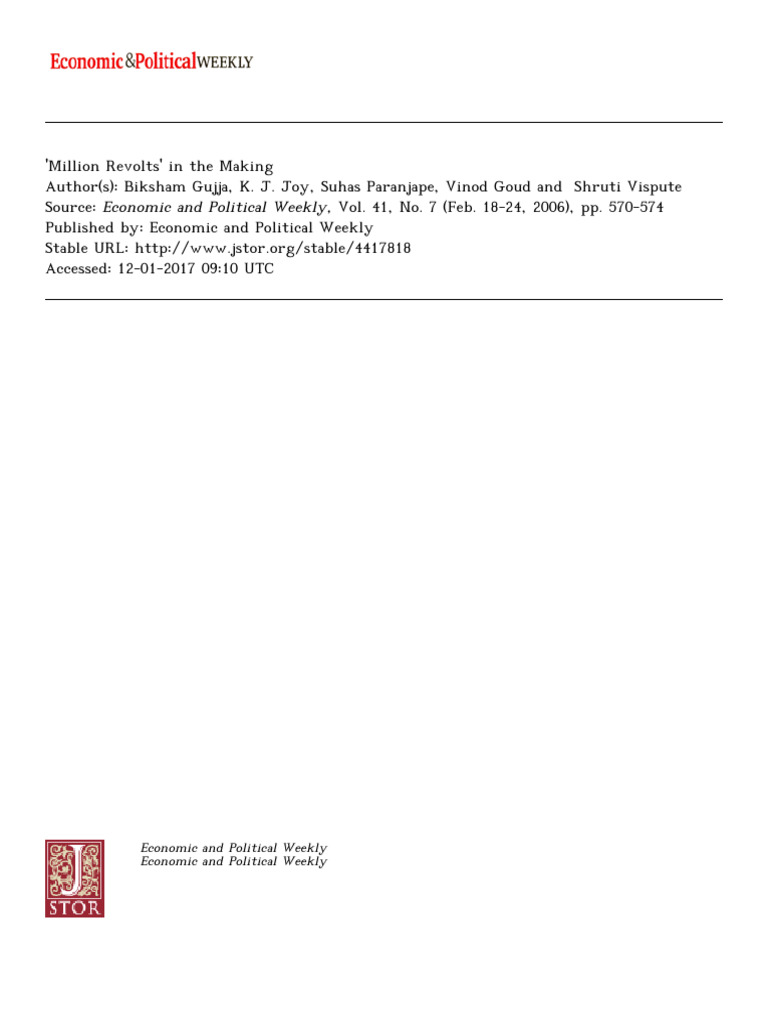 BIKSHAM - 'Million Revolts' in The Making | PDF | Earth Sciences