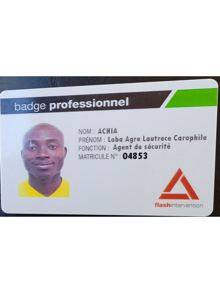 Badge Professionnel | PDF