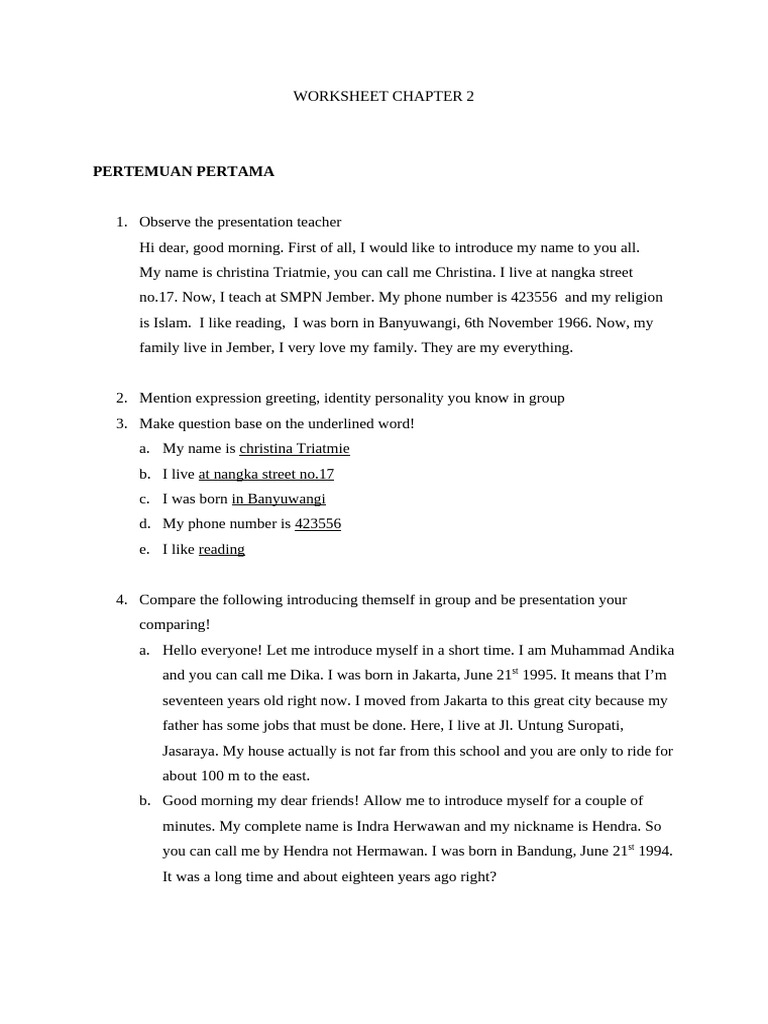 Worksheet Chap.2 | PDF | Abrahamic Religions