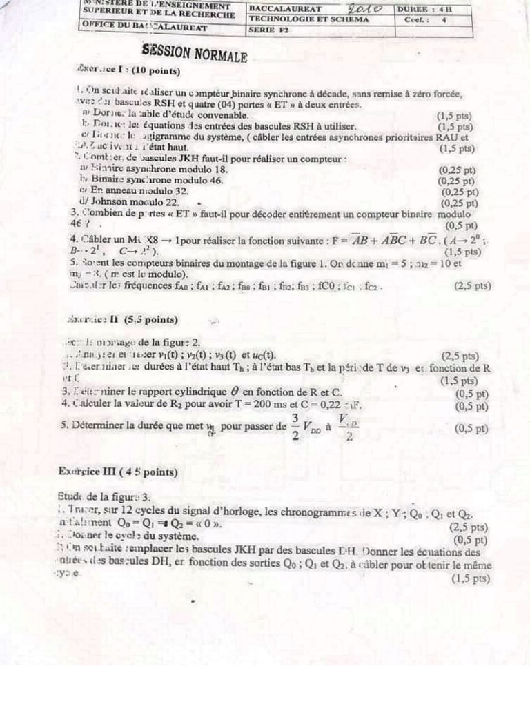 Bac 2010 Techno Avec Corrigé | PDF