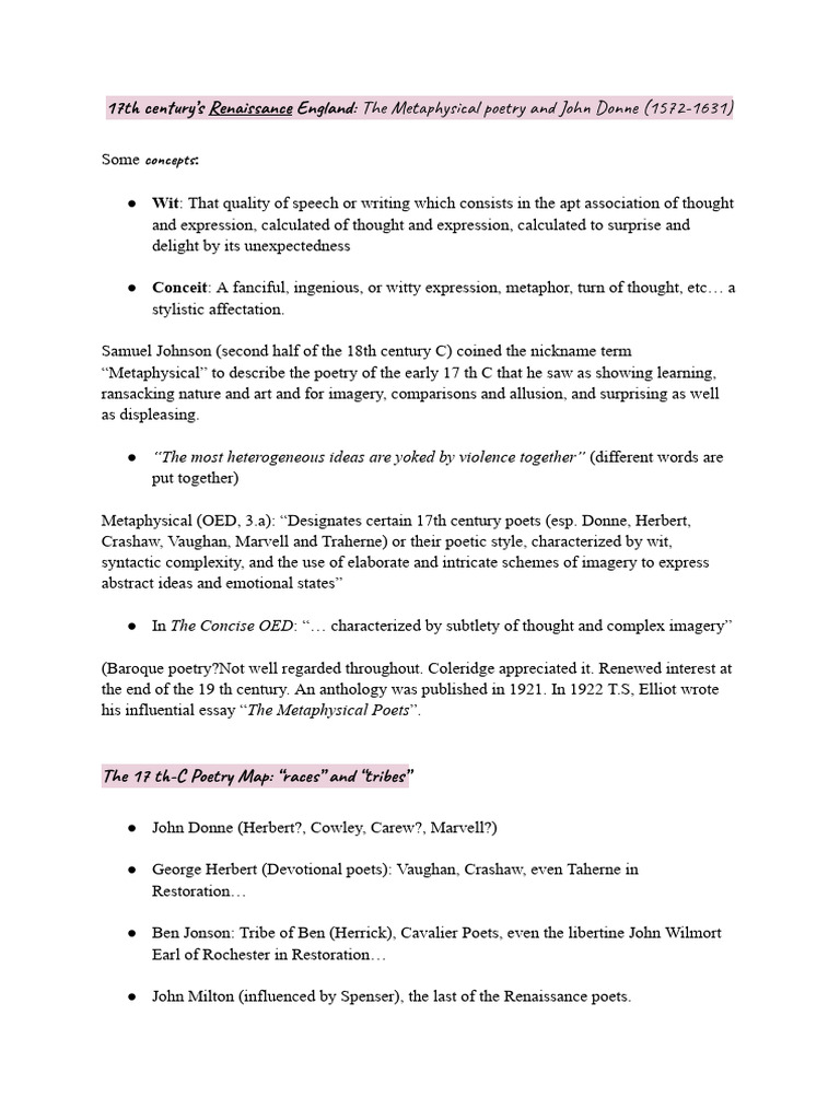 Metaphysical Poetry & John Donne | PDF | Classics