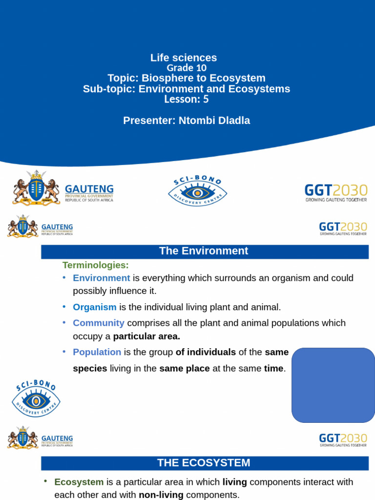 Ecosystem Basics for Grade 10 Science | PDF | Ecosystem | Natural ...