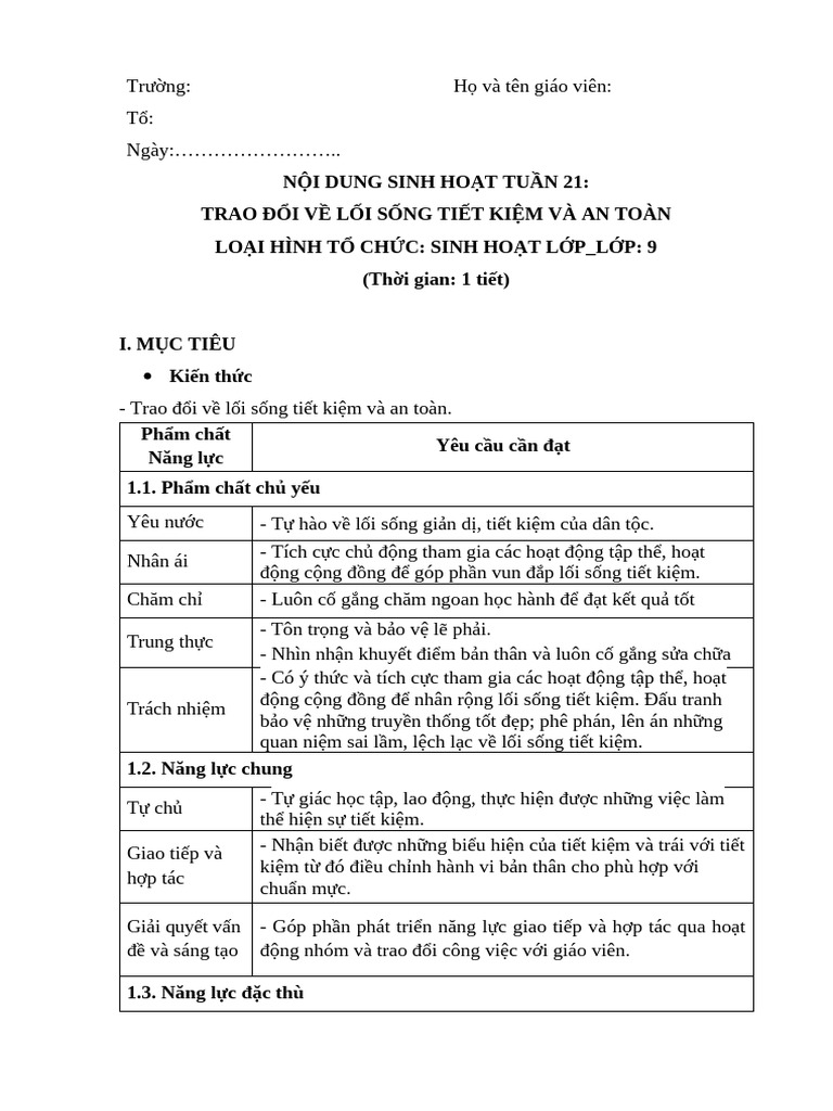 SHL tuần 21,22,23,24 | PDF