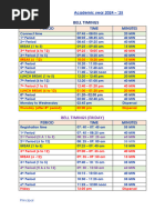 Bell Timings 2025 - 2026 | PDF