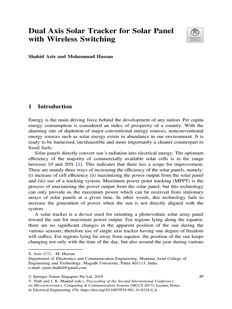 Solartracker 2018 | PDF | Photovoltaics | Solar Panel