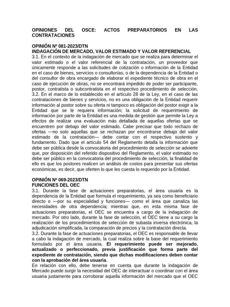 Opiniones Del Osce: Actos Preparatorios | PDF