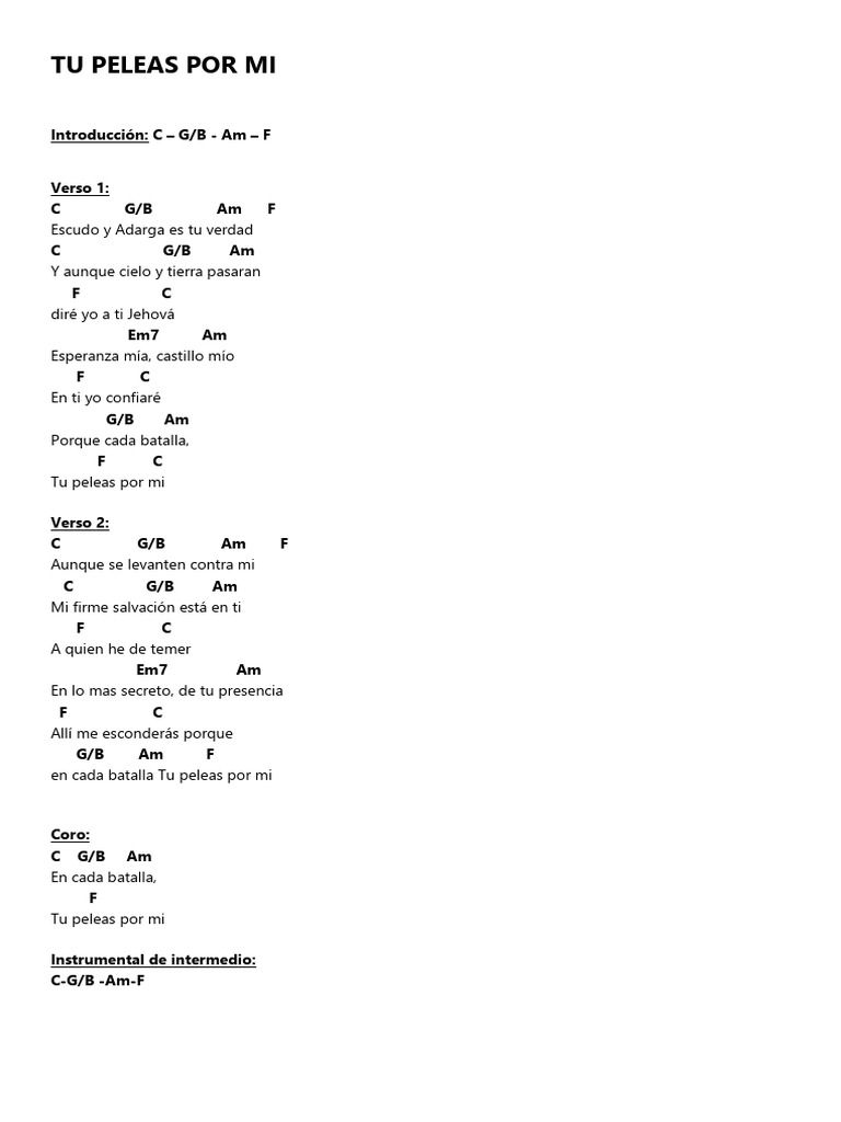 TU PELEAS POR MI | PDF