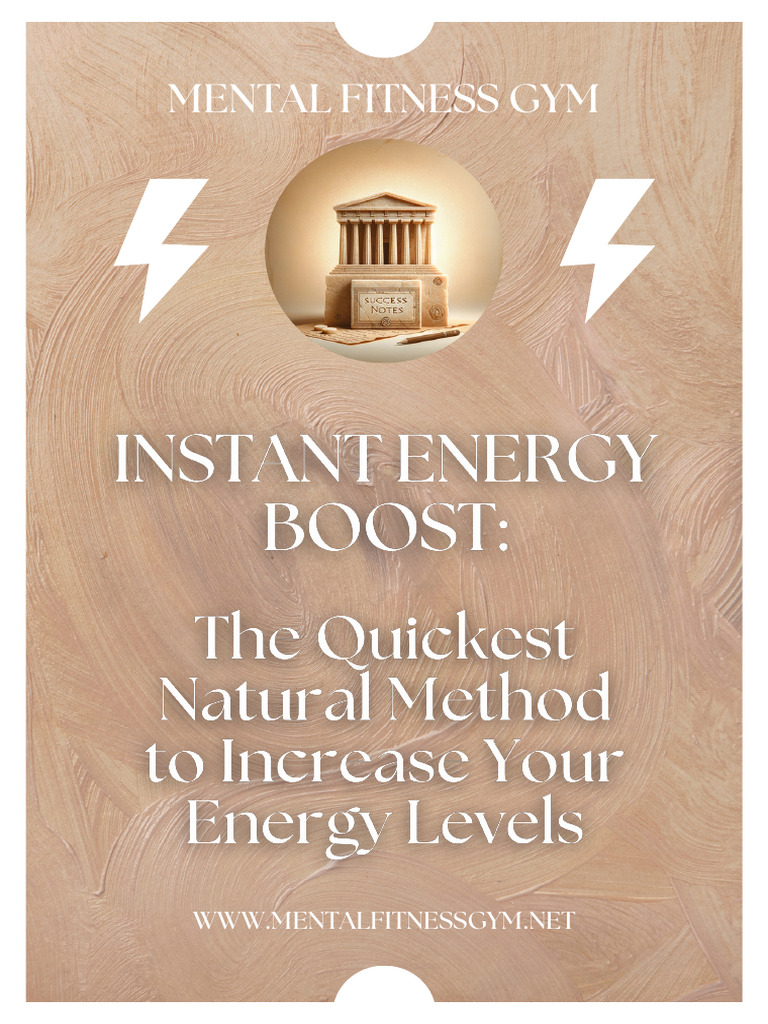 Instant Energy Boost - The Quickest Natural Method To Increase Your ...
