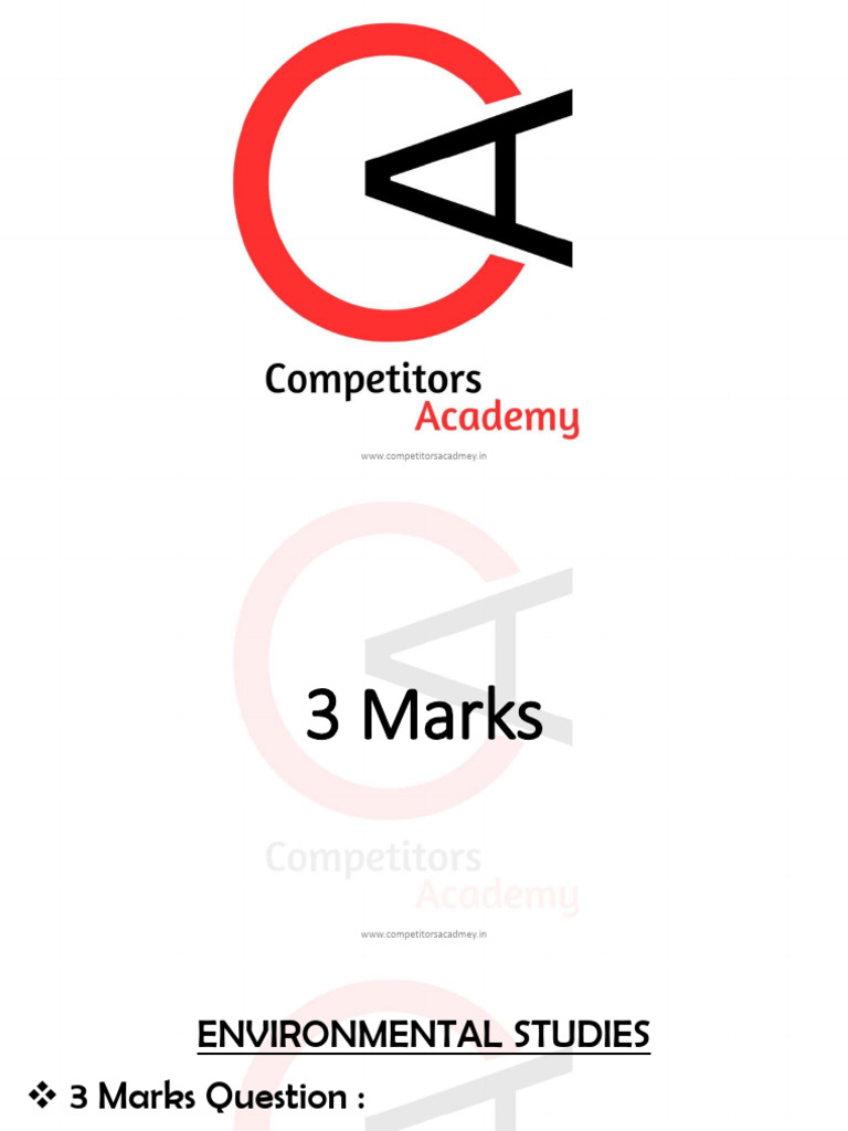 Environmental Studies 3 8 Marks Questions | PDF | Water Pollution | Water