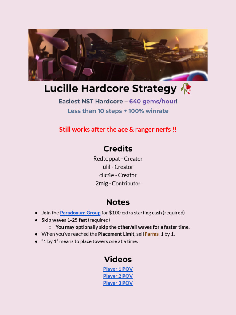 Lucille Hardcore Strategy | PDF