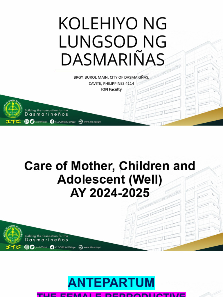 Cmca Ppt Week 4 Pdf Menstrual Cycle Pelvis