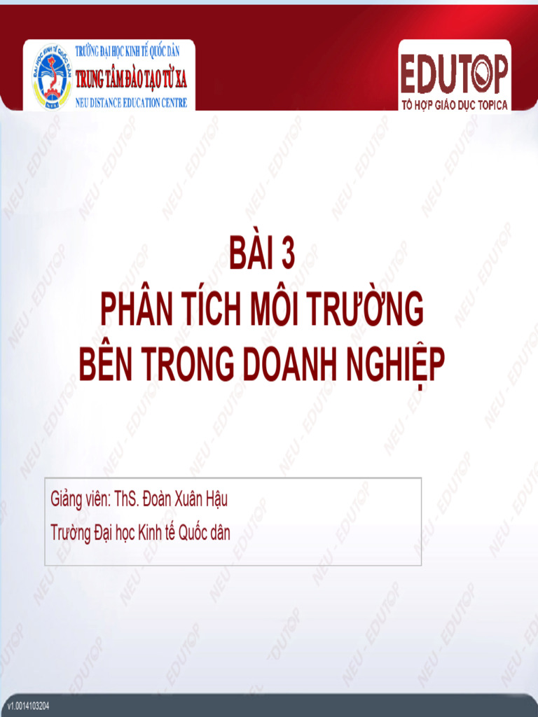 NEU - MAN308 - Bai3 - v1.0014103204 Moi Truong Ben Trong | PDF