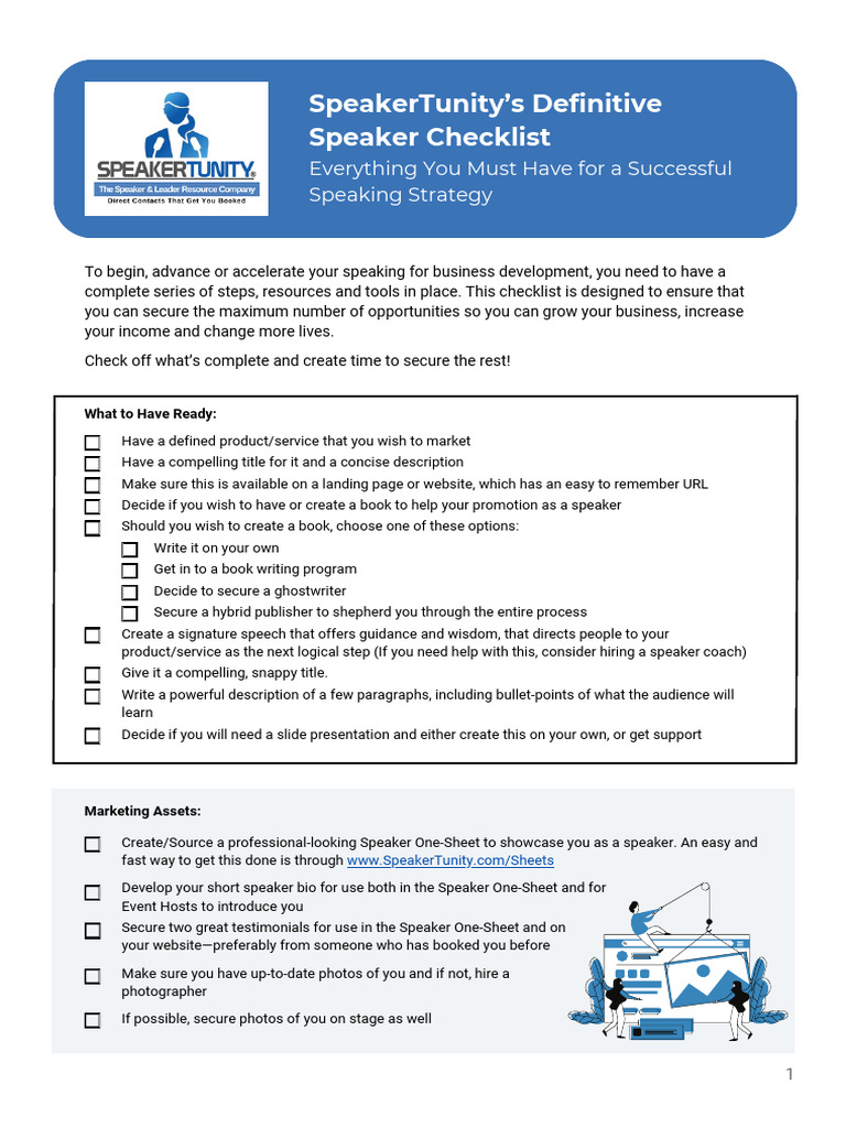 SpeakerTunitys Definitive Speaker Checklist | PDF | World Wide Web | Internet & Web