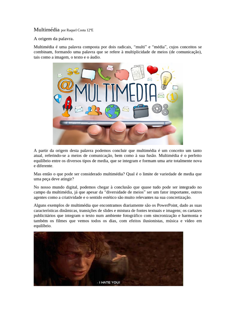 O que é Multimídia? Definição e Exemplos | PDF | Ciências Sociais ...