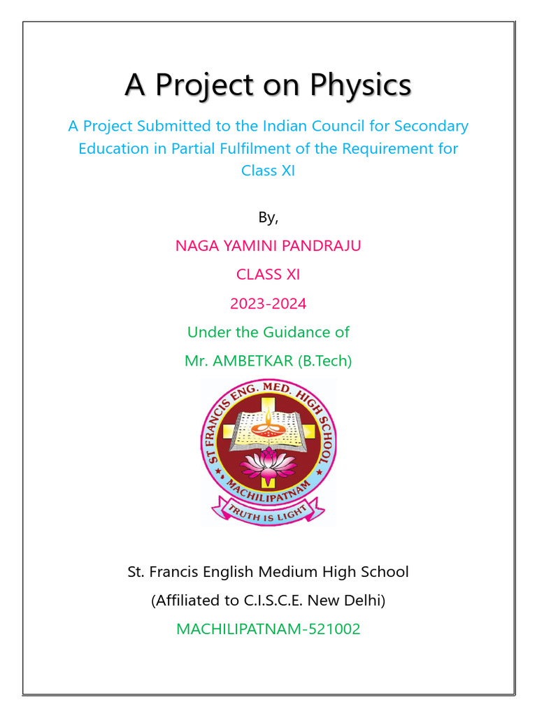 A Project On Physics | PDF