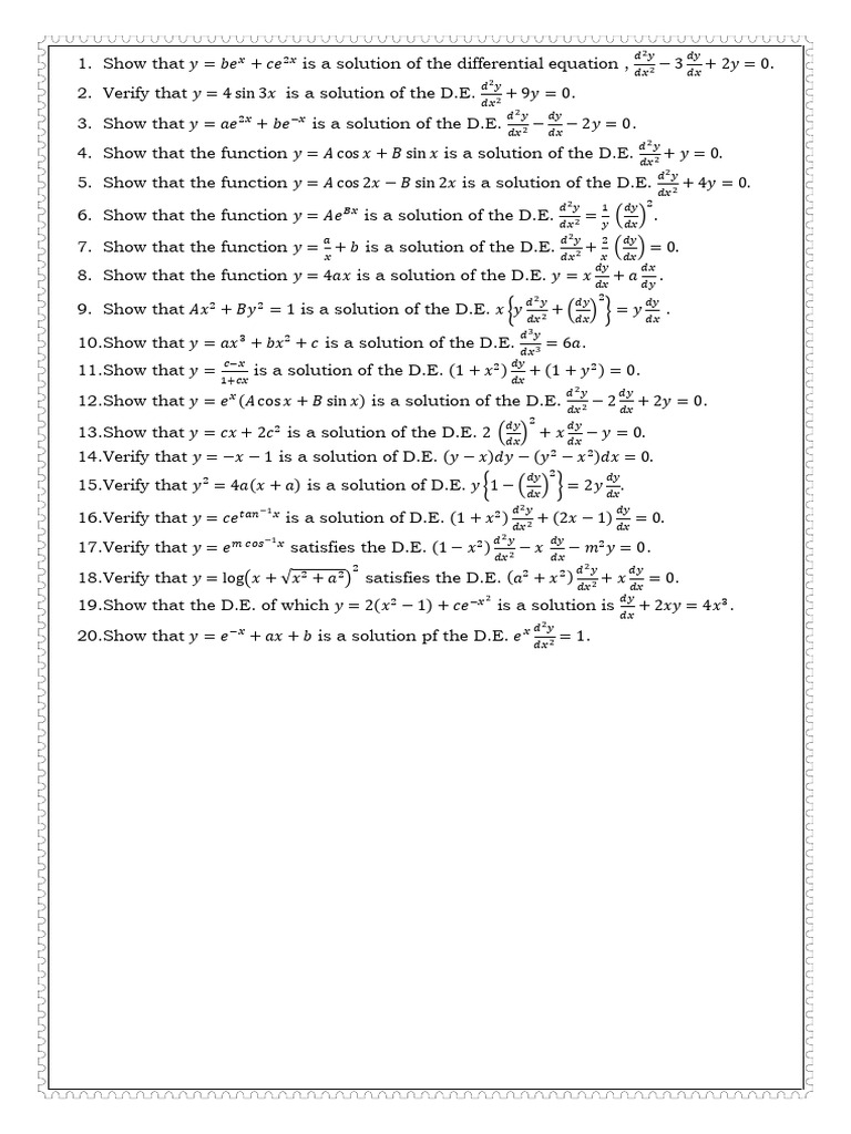 Differential Equation CH - 9 Part 2 | PDF | Equations | Physics