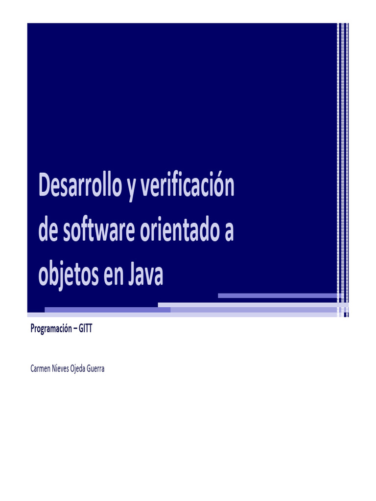 T2-S1 - Desarrollo y Verificación de Software Orientada A Objetos en Java | PDF | Java (lenguaje ...