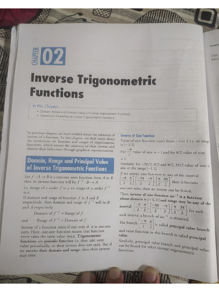 Inverse Trigonometry Functions Pdf