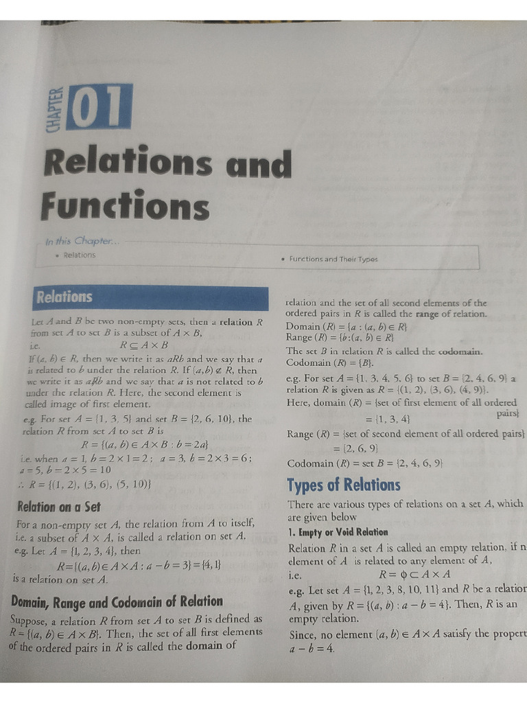 Relation and Functions | PDF