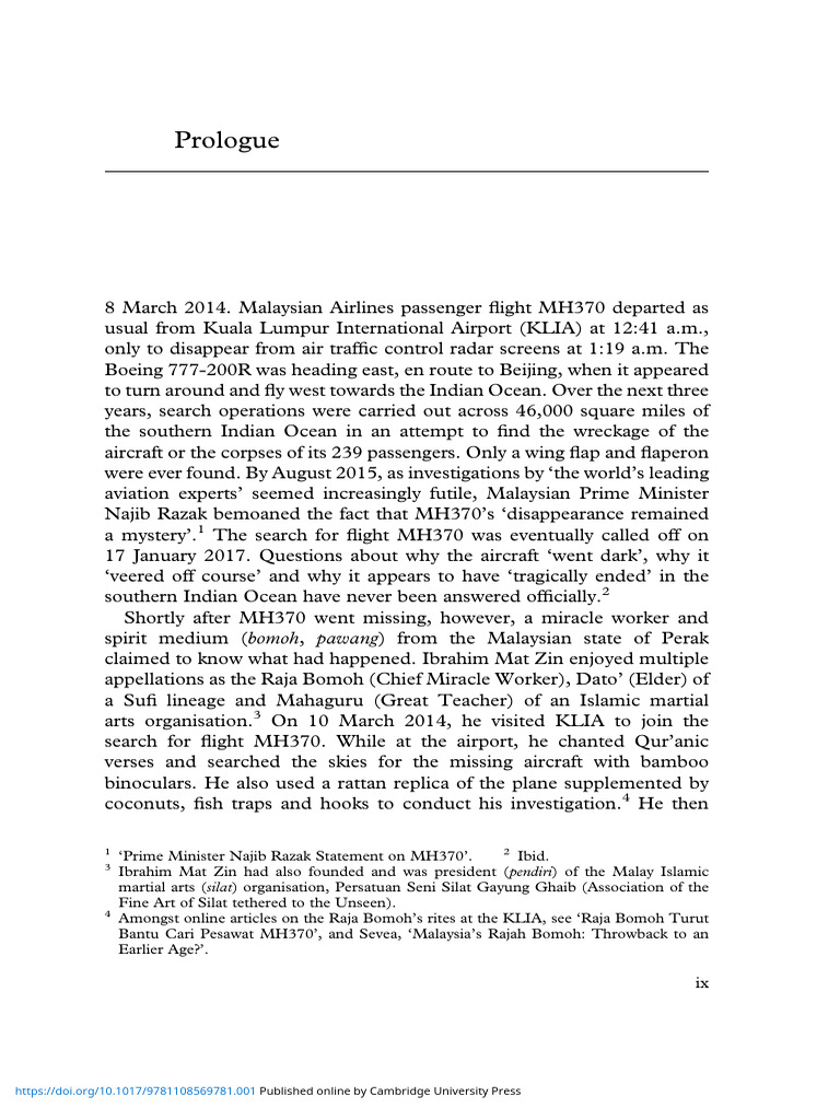 Prologue | PDF | Malaysia Airlines Flight 370 | Sufism