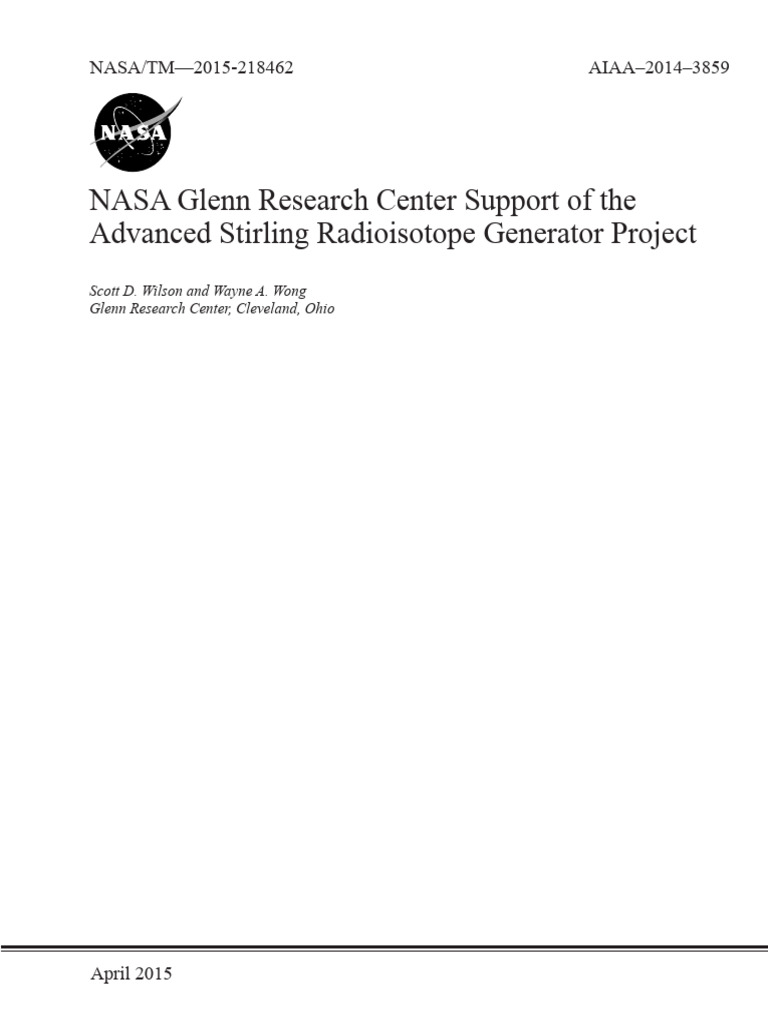 NASA's ASRG Project Support | PDF | Reliability Engineering | Creep (Deformation)