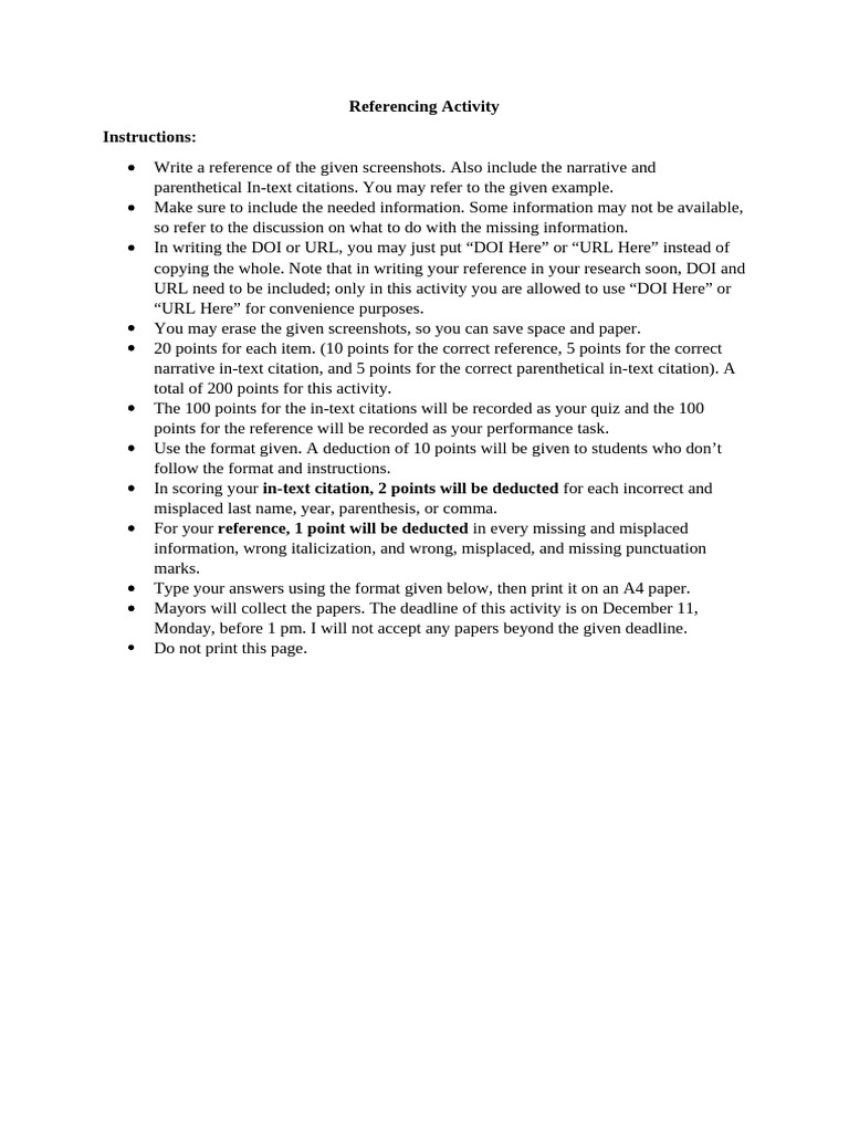 Individual Activity Referencing | PDF | Citation | Second Language
