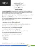 CBSE Class 10 Analytical Paragraph Practice With Charts | PDF