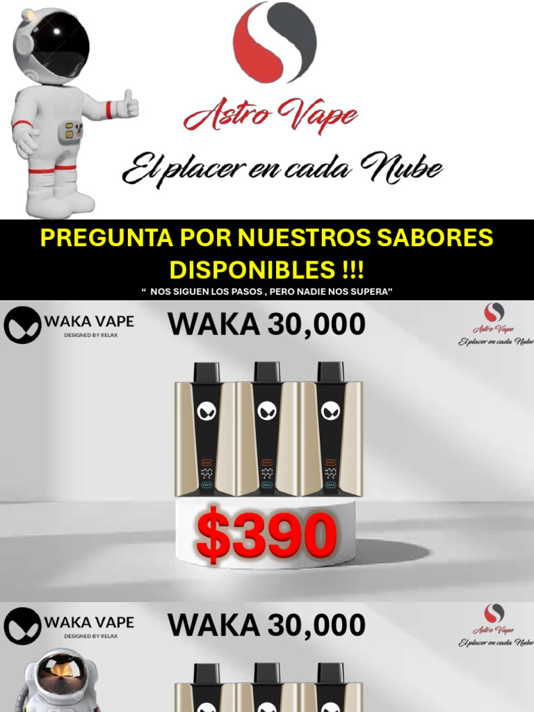Precios y Sabores de Vapes Disponibles | PDF