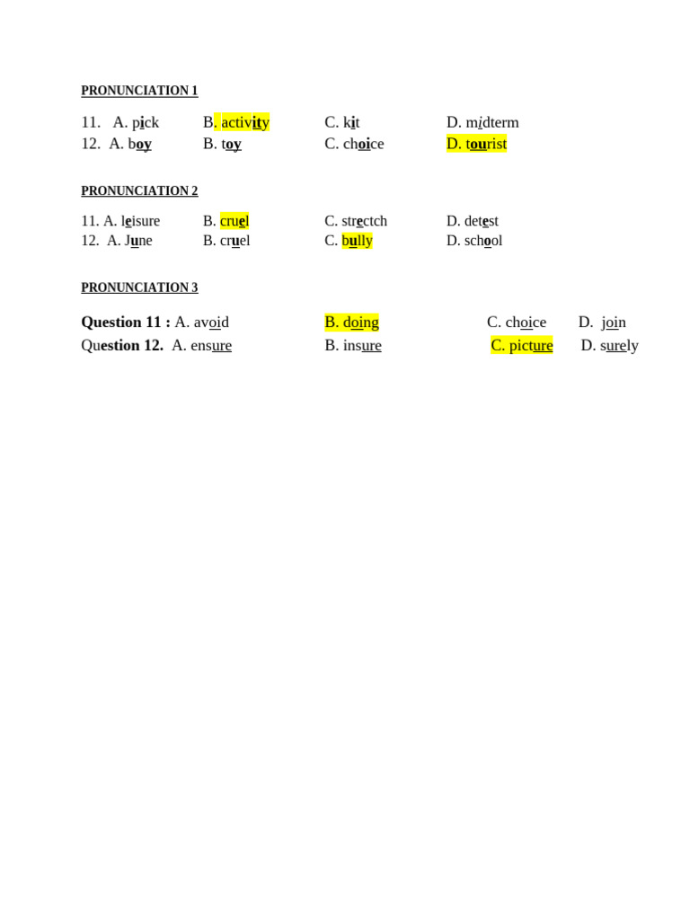 Pronunciation | PDF