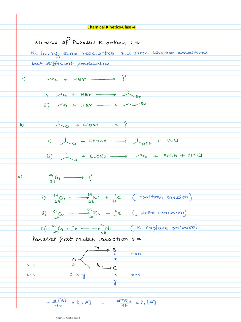 Chemical Kinetics Class 4 Overview | PDF | Self-Improvement