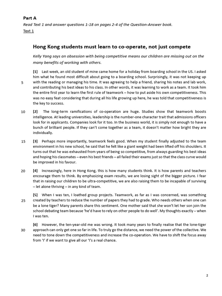 1920 S6 T1 Revision Paper (Reading) - Reading Texts | PDF | Social ...