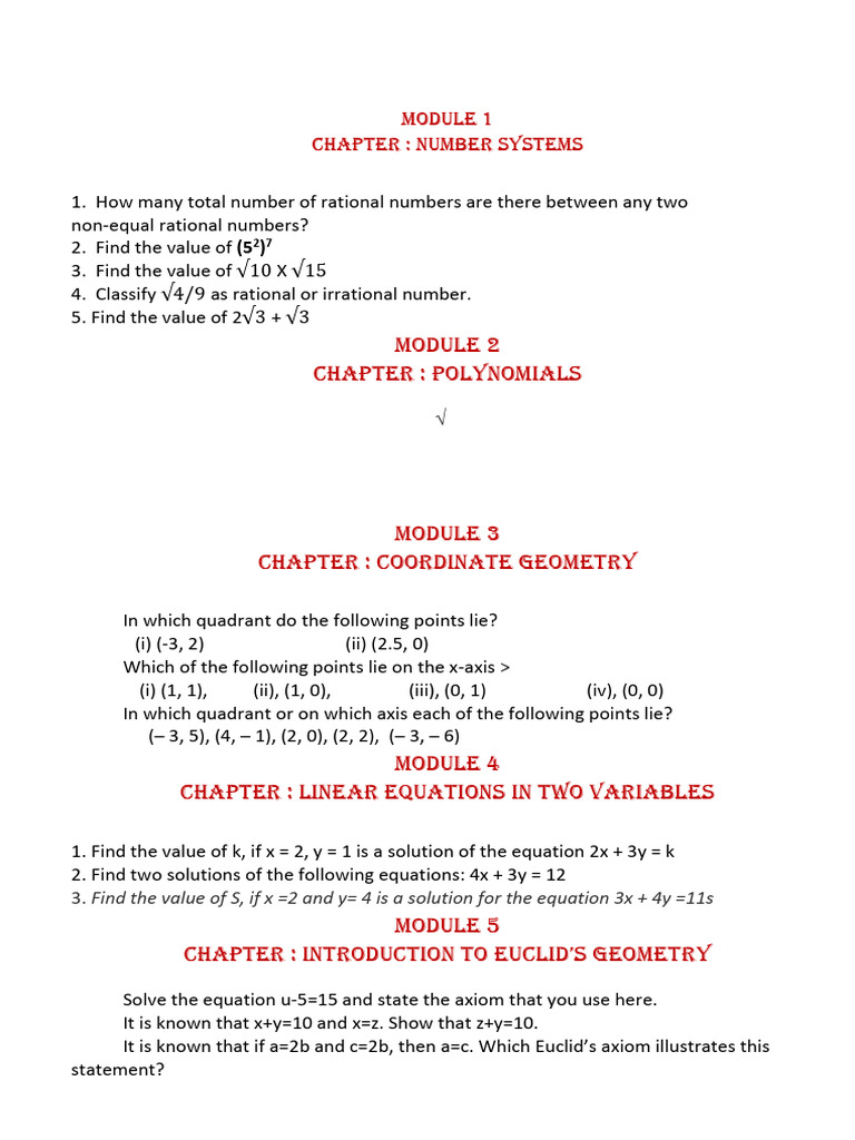 Class X Maths Bridge Course 2024-25 | PDF | Triangle | Circle