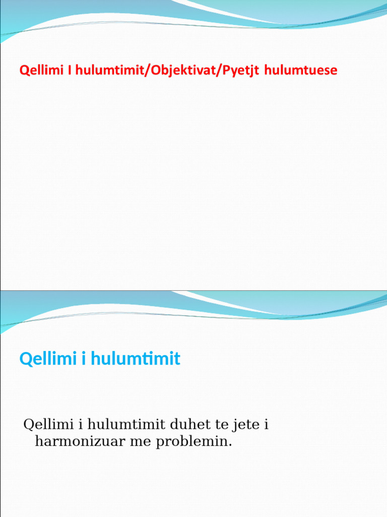 Ojektivat Pyetjet Hulumtuese Shembuj | PDF
