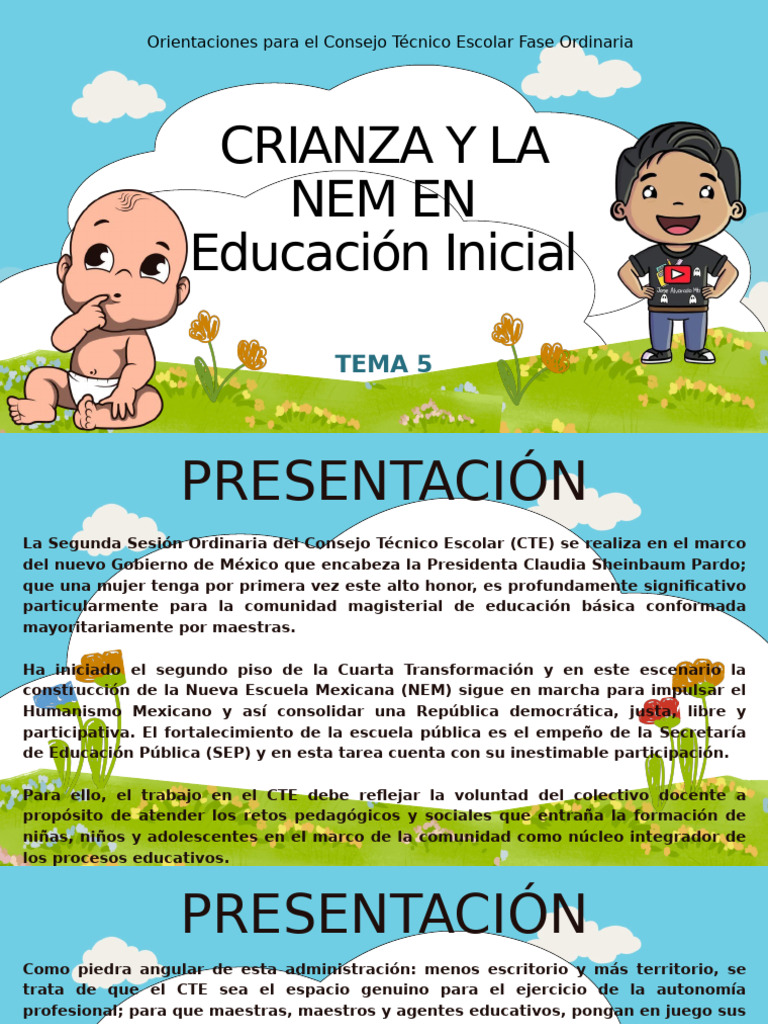 TEMA 5 Crianza y La NEM en Educación Inicial - 20241023 - 172622 - 0000 | PDF | Educación de la ...