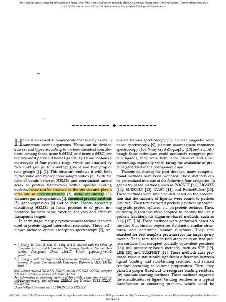 HEMEsPred: Structure-Based Ligand-Specific Heme Binding Residues Prediction by Using Fast ...