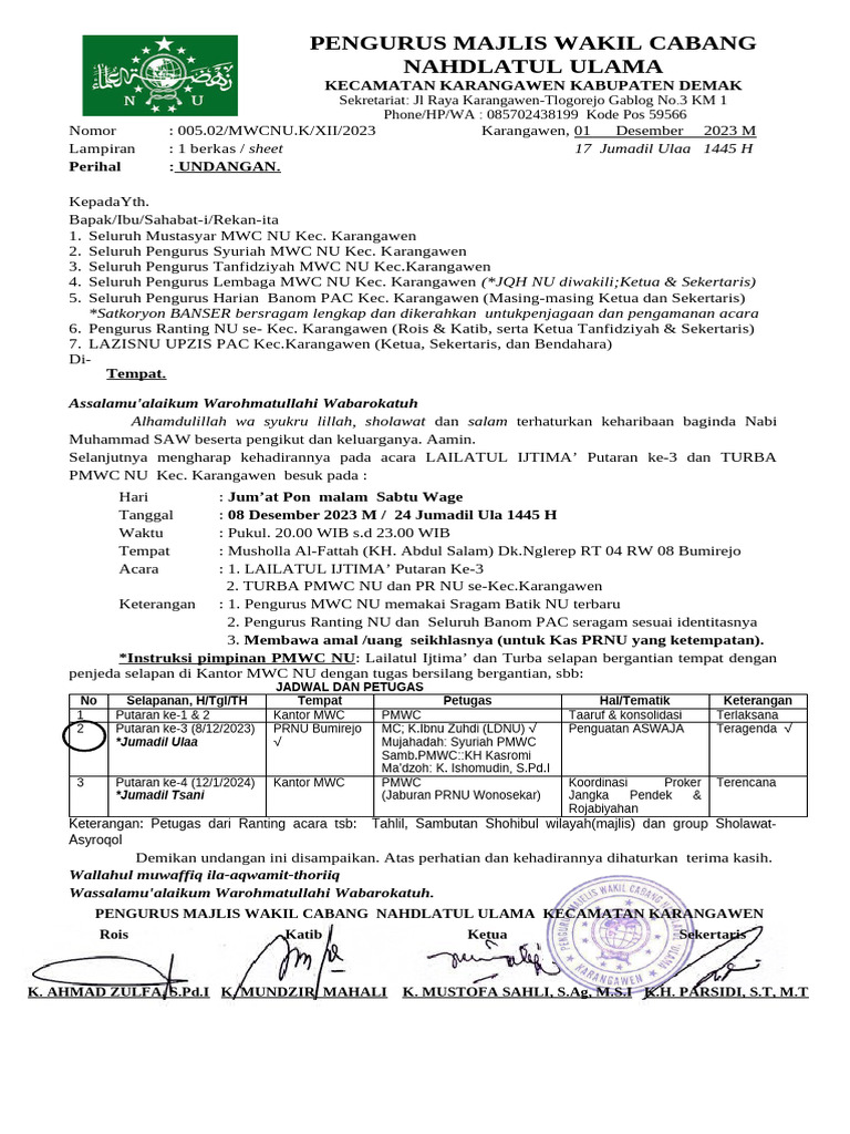 2.lailatulijtima' Ke-3 MWC Nu 23-28 | PDF