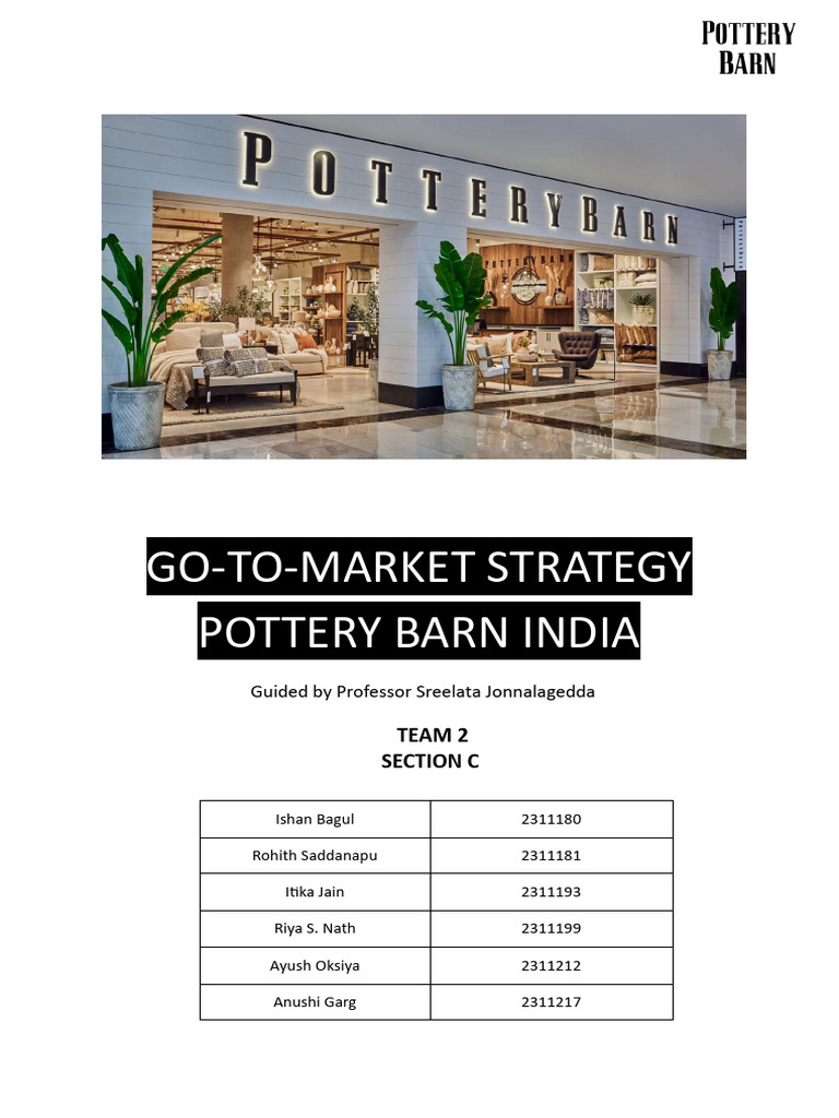 MM Project - Team 2 - Section C - Pottery Barn | PDF | Brand | Business ...