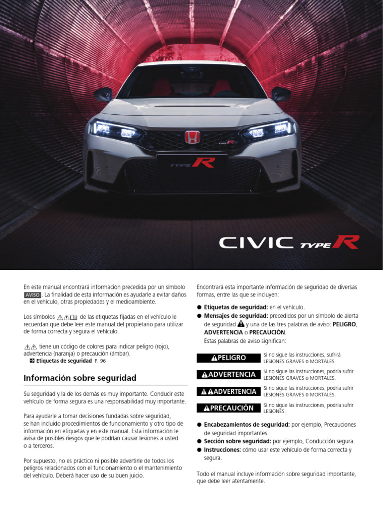 24 CIVIC TYPE R JSS (KE KG) - 35T40611 - ES - Web Combined Compressed | PDF | Privacidad en ...