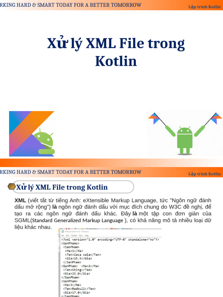 82-X Lý XML File Trong Kotlin | PDF
