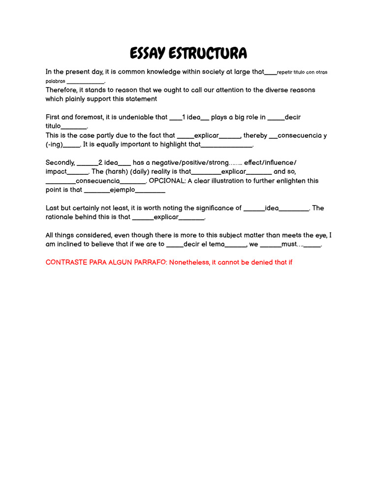 Copia 1 Writing B2 Structures | PDF