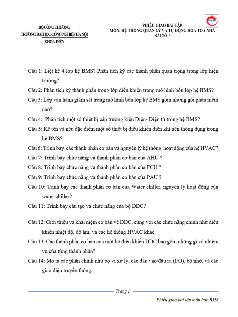 Phieu giao bai tap so 2 | PDF