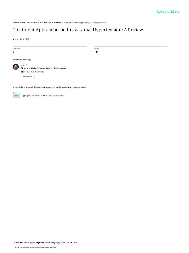 Raised Icp | PDF | Traumatic Brain Injury | Medicine