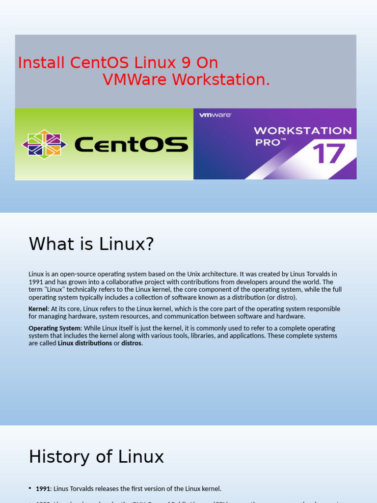 Instructions To Install CentOS Linux 9 On VMWare-2 | PDF | Linux ...