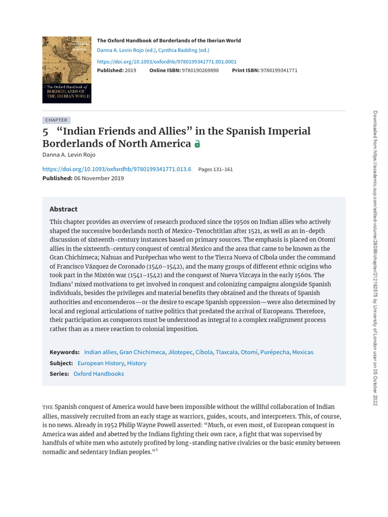 Danna Levin Rojo, Indian Friends and Allies | PDF | New Spain | Spanish ...
