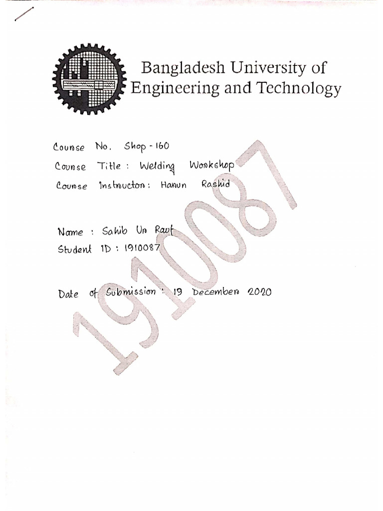 Welding Report Good 1 Pdf