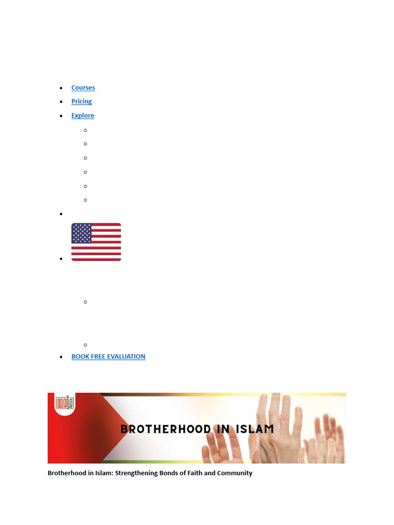 Brotherhood in Islam by Iqra | PDF | Hadith | Surah
