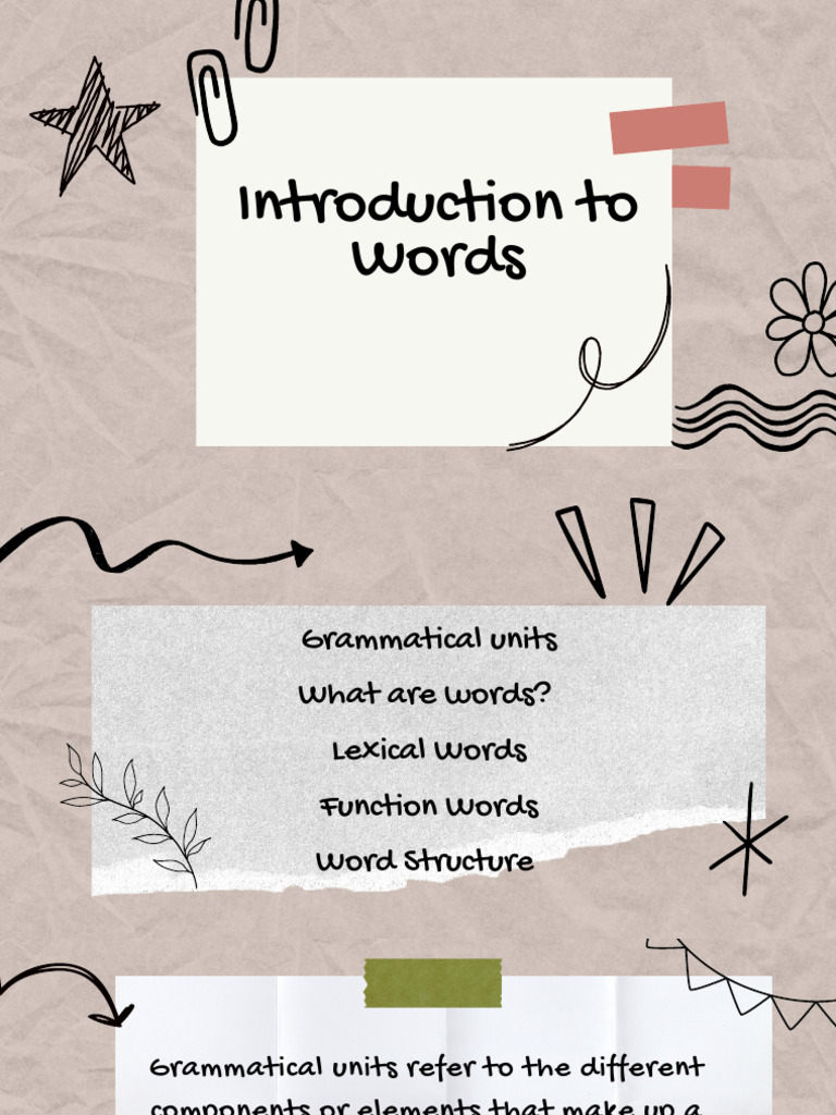 Understanding Words and Their Structure | PDF | Word | Part Of Speech