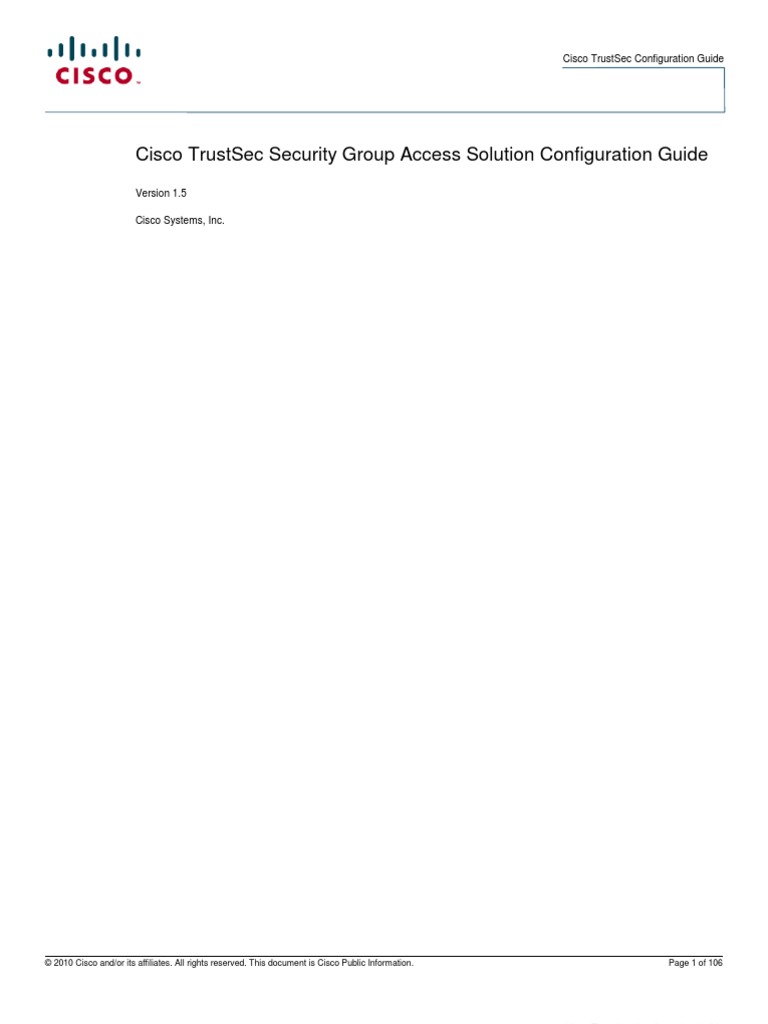 TrustSec SGA Confguide | PDF | Active Directory | Computer Network